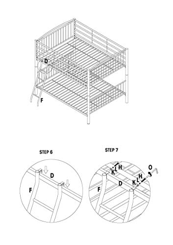 Powell Heavy Metal Bunk Bed, Full-Over-Full, Black