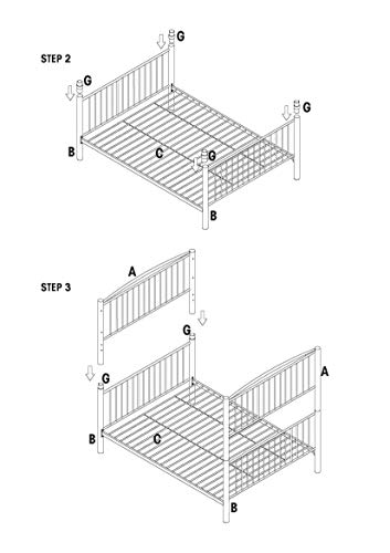 Powell Heavy Metal Bunk Bed, Full-Over-Full, Black