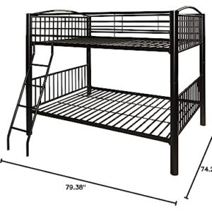 Powell Heavy Metal Bunk Bed, Full-Over-Full, Black