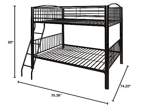 Powell Heavy Metal Bunk Bed, Full-Over-Full, Black