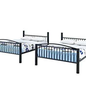 Powell Heavy Metal Bunk Bed, Full-Over-Full, Black