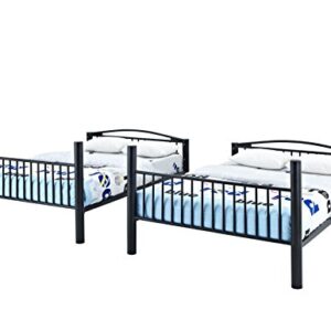 Powell Heavy Metal Bunk Bed, Full-Over-Full, Black