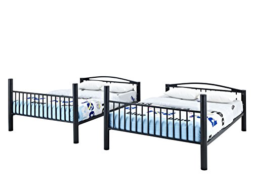 Powell Heavy Metal Bunk Bed, Full-Over-Full, Black