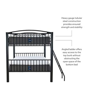 Powell Heavy Metal Bunk Bed, Full-Over-Full, Black