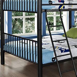 Powell Heavy Metal Bunk Bed, Full-Over-Full, Black