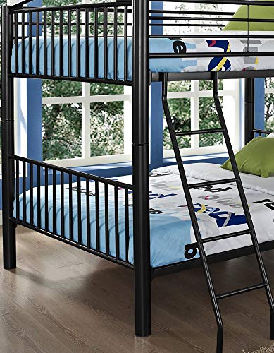 Powell Heavy Metal Bunk Bed, Full-Over-Full, Black