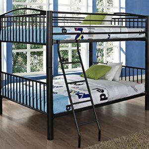 Powell Heavy Metal Bunk Bed, Full-Over-Full, Black