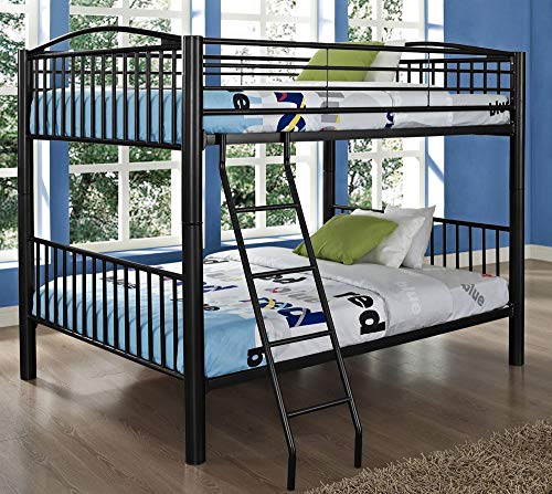 Powell Heavy Metal Bunk Bed, Full-Over-Full, Black