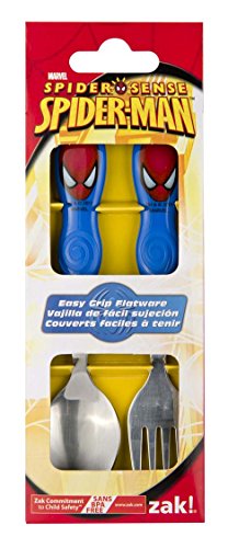 Zak Designs Marvel Comics Fork and Spoon Set, Spider-Man