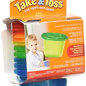 The First Years Take and Toss Snack Containers with Lids, 4.5 Ounce (Pack of 6)