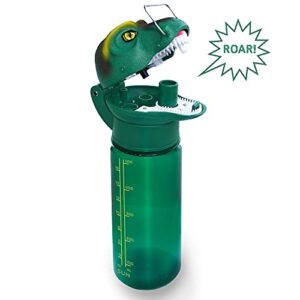 Sun Company RoarBottle T-Rex - Roaring Dinosaur Water Bottle for Kids | Cool Realistic TRex Roar | Spill and Leak-Proof BPA Free Tritan WaterBottle for Children