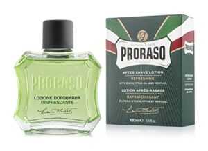 proraso after shave lotion for men, refreshing and toning with menthol and eucalyptus oil, 3.4 fl oz (pack of 1)