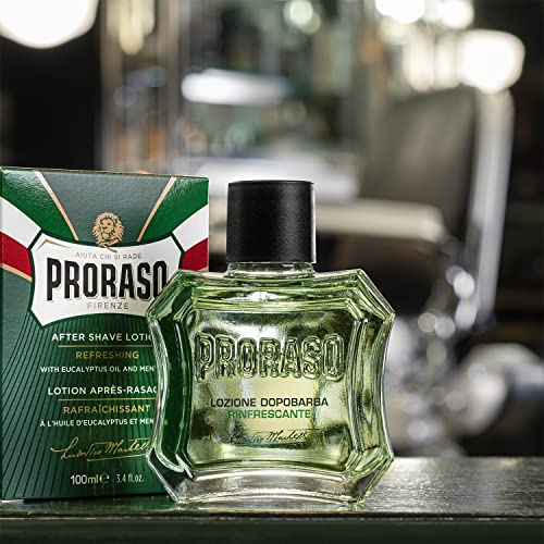 Proraso After Shave Lotion for Men, Refreshing and Toning with Menthol and Eucalyptus Oil, 3.4 Fl Oz (Pack of 1)