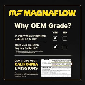 MagnaFlow 51355 OEM Grade Universal Catalytic Converter, 2.25" Inlet/Outlet (EPA Compliant)