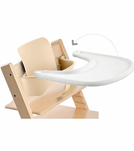 Stokke Tray, White - Designed Exclusively for Tripp Trapp Chair + Tripp Trapp Baby Set - Convenient to Use and Clean - Made with BPA-Free Plastic - Suitable for Toddlers 6-36 Months