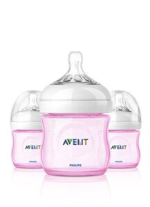 philips avent natural bottle set 3pk - 4oz (girl)