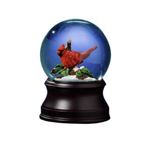 holiday cardinal snow globe by the san francisco music box company