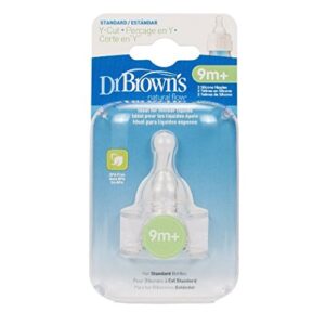 Dr. Browns Unisex Baby Natural Flow Standard Silicone Y-cut Nipples - 4 Nipples