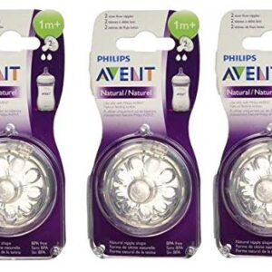 Philips Avent Natural Nipple Slow Flow - 6 Pack