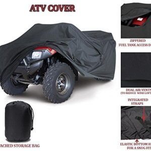 ATV Cover Compatible for Yamaha Banshee Quad 4 Wheeler All Terrain Vehicles 1999-2006. Strong All Weather Protection.