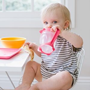 Lollaland Weighted Straw Sippy Cup for Baby: Lollacup - Transition Kids, Infant & Toddler Sippy Cup (6 months - 9 months) | Shark Tank Products | Lollacup (Posh Pink)