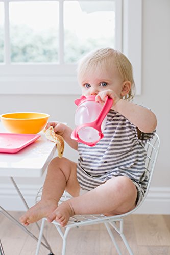 Lollaland Weighted Straw Sippy Cup for Baby: Lollacup - Transition Kids, Infant & Toddler Sippy Cup (6 months - 9 months) | Shark Tank Products | Lollacup (Posh Pink)