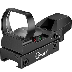 cvlife 1x22x33 red green dot gun sight riflescope reflex sight for 20mm rail