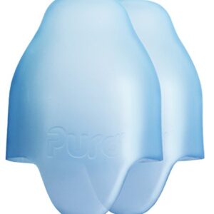 Pura Kiki Nipple/Spout Silicone Travel Covers - Pura Lids Compatible | Plastic-Free, Medical Grade, MadeSafe Certified | Prevents Leaks & Spills, Secure Fit | 2-Piece (Blue)