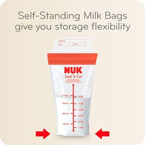 NUK Simply Natural Seal n' Go Breast Milk Bags, 100 CT