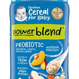 Gerber Baby Cereal, Oatmeal Peach Apple, 8 Ounce