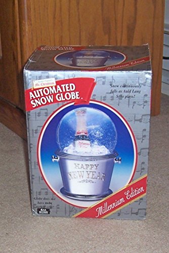 Mr Christmas Automated Snow Globe Millinnium Edition Happy New Year 2000