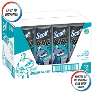 Scott® Shop Towels Glass™ (32896), Blue Shop Towels Glass, Mirrors and Chrome, Perforated Towels/Roll, 12 Rolls, 1,080 Towels/Case