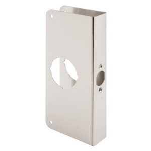 defender security u 9585 non-recessed door reinforcement lock, fits 1-3/8 in. thick doors – add extra, high security to your home and prevent unauthorized entry – solid brass with stainless-steel (single pack)