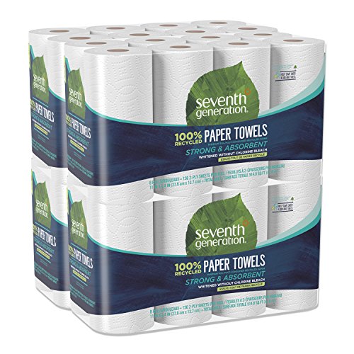 Seventh Generation Paper Towels, 100% Recycled Paper, 2-ply, 8 Count (Pack of 4)