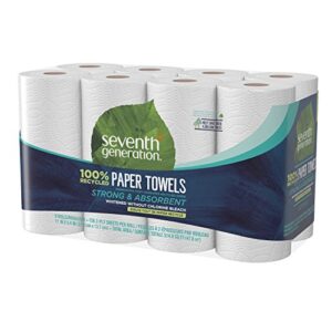 Seventh Generation Paper Towels, 100% Recycled Paper, 2-ply, 8 Count (Pack of 4)