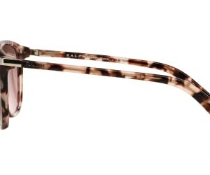 Ralph by Ralph Lauren RA 5160 11614 Shiny Pink Tortoise Plastic Cat-Eye Sunglasses Brown Gradient Lens