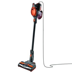 shark hv301 rocket ultra-light corded bagless vacuum for carpet and hard floor cleaning with swivel steering, gray/orange