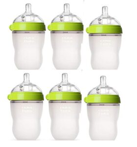 comotomo natural feel 8oz. bottle 6 pack - green