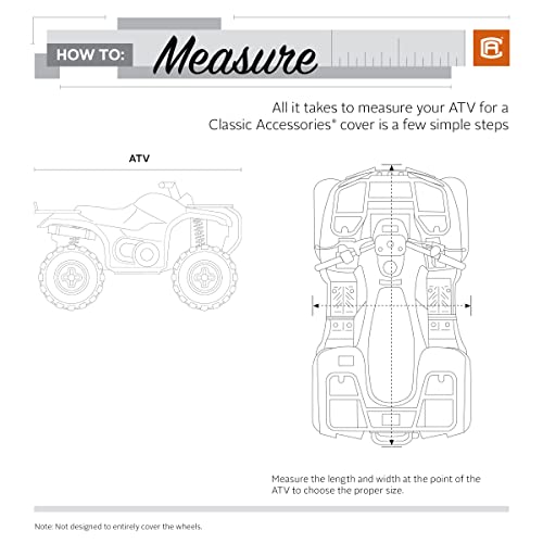 Classic Accessories QuadGear ATV Storage Cover, Fits ATVs 84"L x 48"W x 50"H, X-Large, Olive Drab