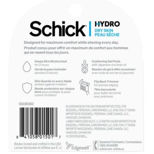 Schick Hydro 5 Razor Refi Size, 4 Count (Pack of 3)