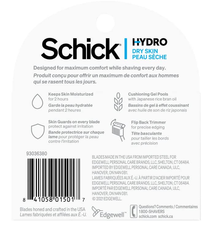 Schick Hydro 5 Razor Refi Size, 4 Count (Pack of 3)