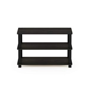 furinno turn-s-tube 3-tier shoe rack, espresso/black