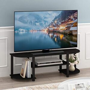 furinno turn-s-tube wide tv entertainment center, espresso/black