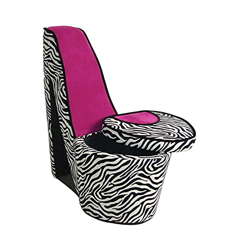 ORE International A High Heel Storage Chair, Pink Zebra