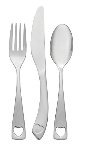 Oneida Little Love 6 Piece Fine Flatware Progress 18/10 Stainless Steel, Silverware Set