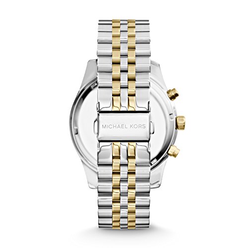 Michael Kors Men's Lexington Stainless Steel Analog-Quartz Watch with Stainless-Steel Strap, Two Tone, 20 (Model: MK8344)