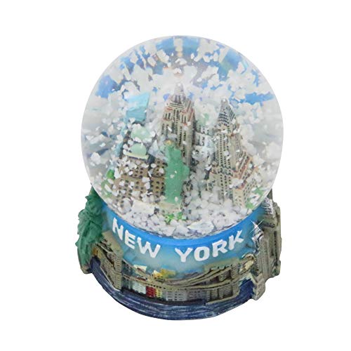 Mini New York City Snow Globe Featuring The NYC Skyline in This Souvenir Figurine with Statue of Liberty, 2.5" Tall (45mm)