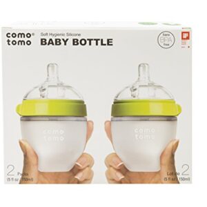 Comotomo Four Pack Bottle 150ml/5oz., Green