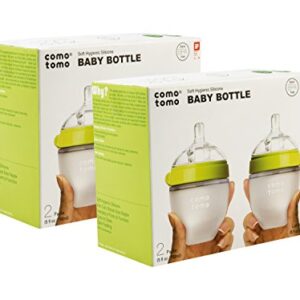 Comotomo Four Pack Bottle 150ml/5oz., Green