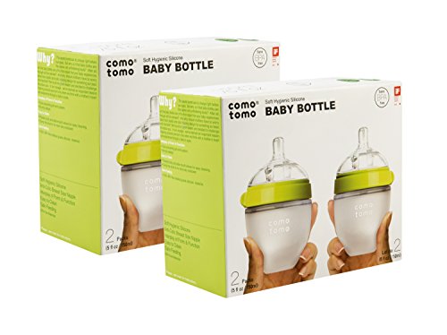 Comotomo Four Pack Bottle 150ml/5oz., Green